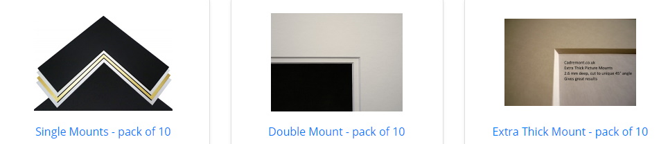 Single picture mounts | photo mounts 100% acid free